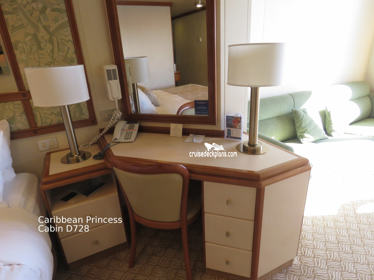 Cabin D728 Caribbean Princess Stateroom