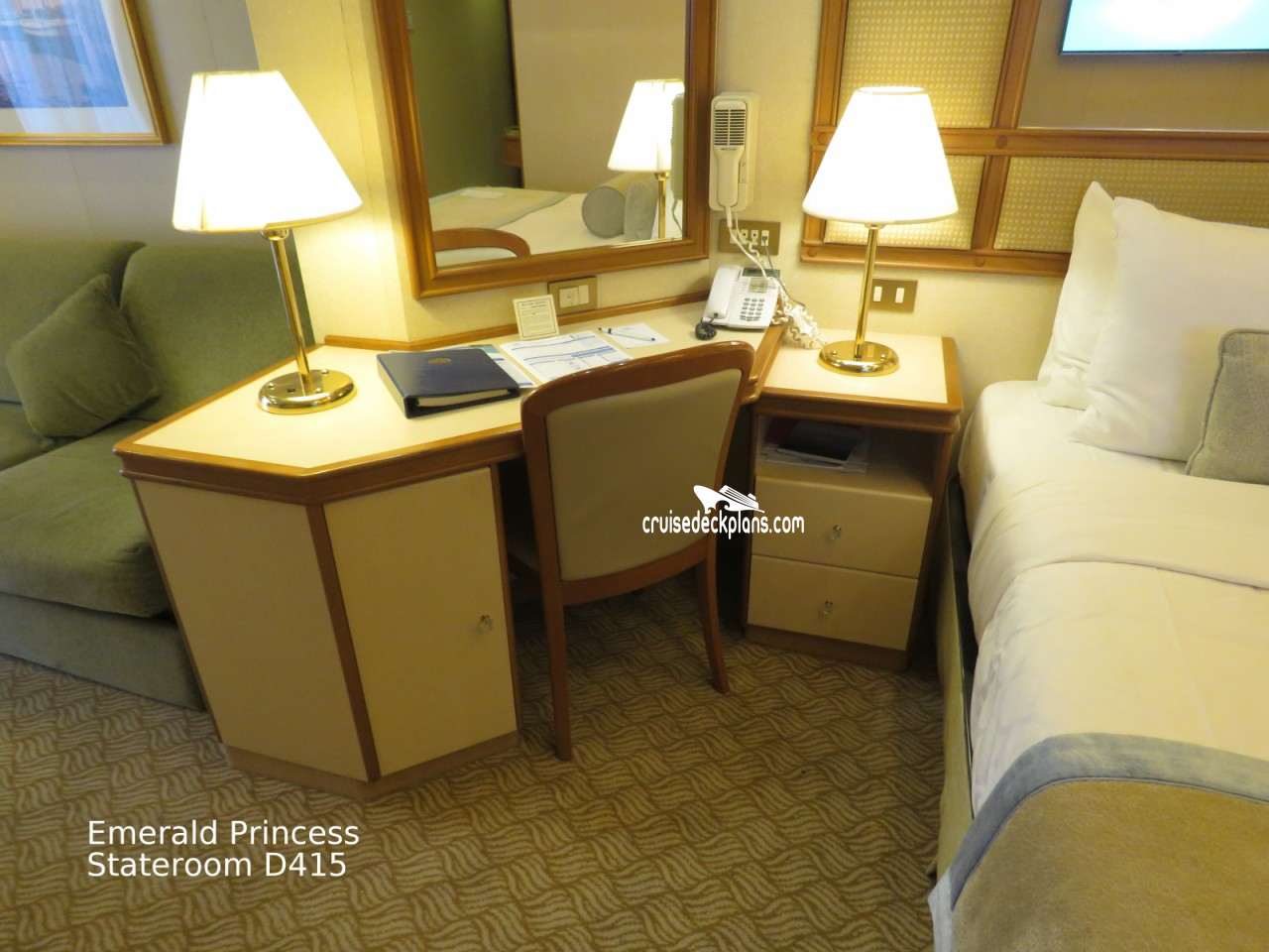 Cabin D415 Emerald Princess Stateroom
