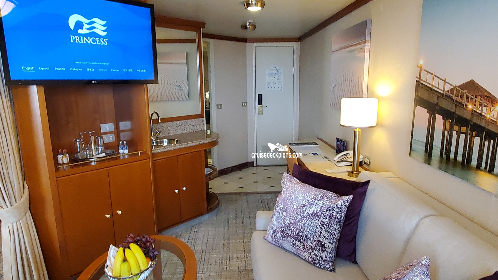 Caribbean Princess decks, cabins, diagrams and pics.
