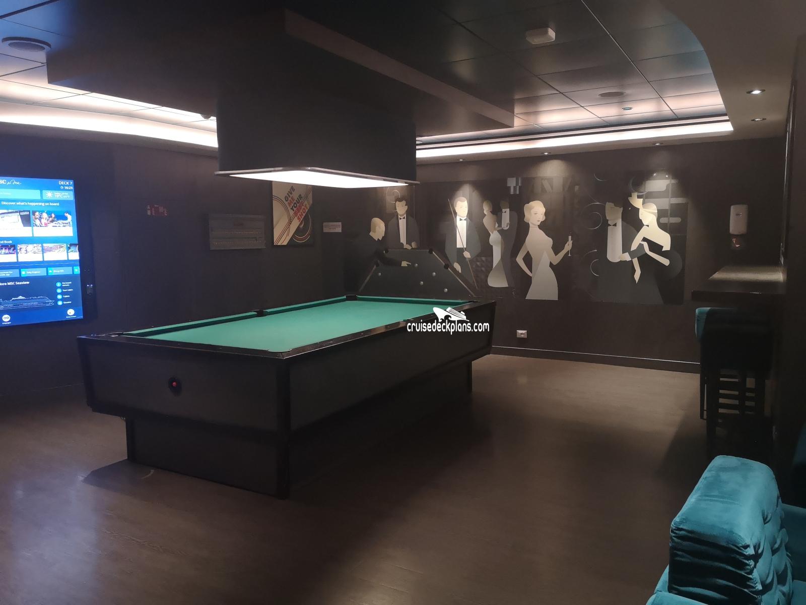 MSC Seaview Library Billiards Room Pictures