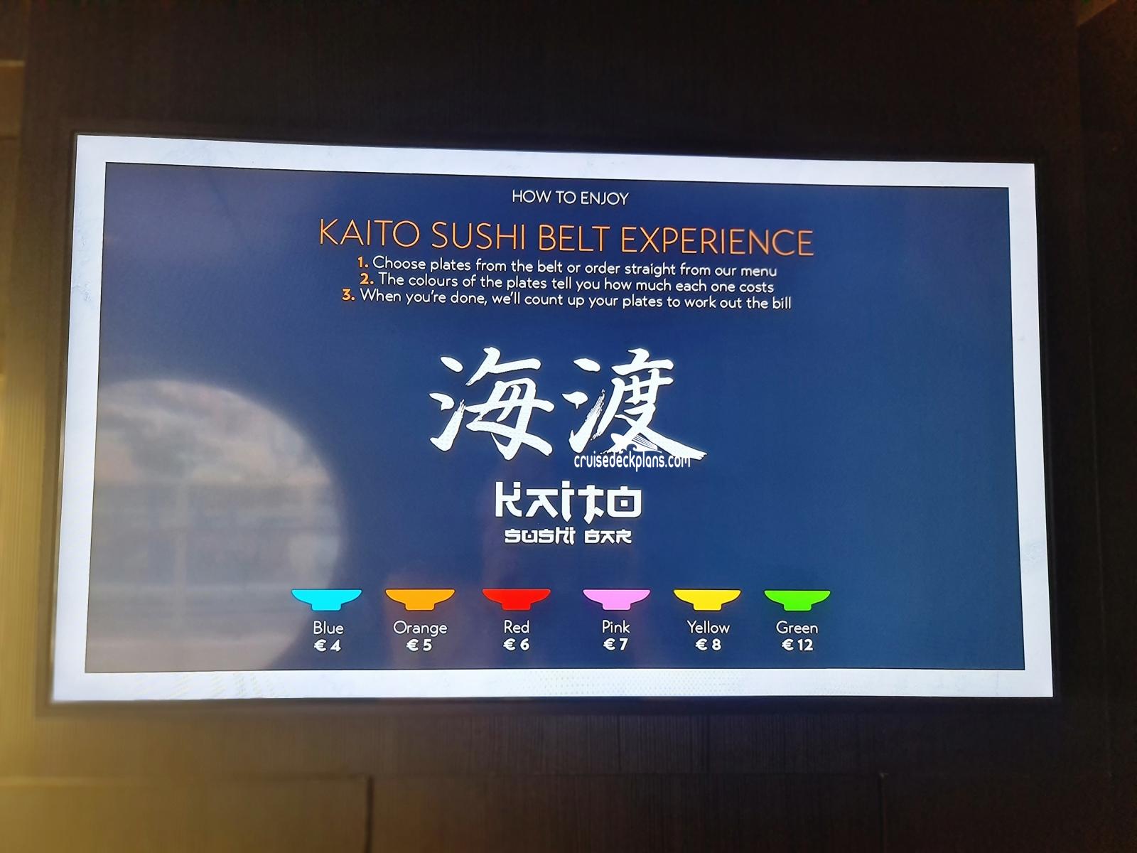 MSC Seashore Kaito Sushi Bar Pictures