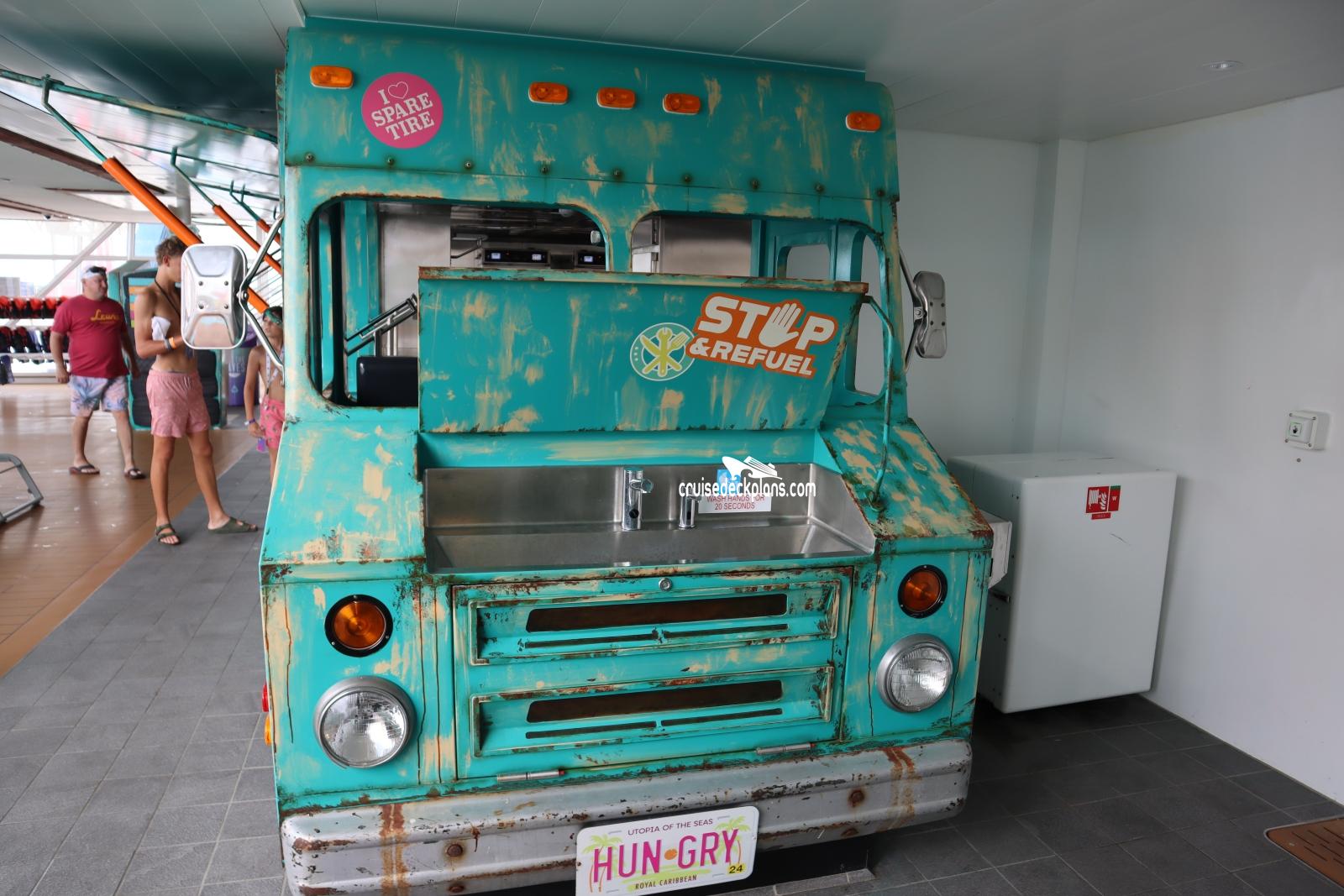 Utopia of the Seas Spare Tire Food Truck Pictures