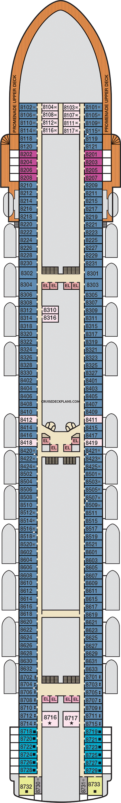 Carnival Adventure Outdoor Promenade (upper level) Pictures