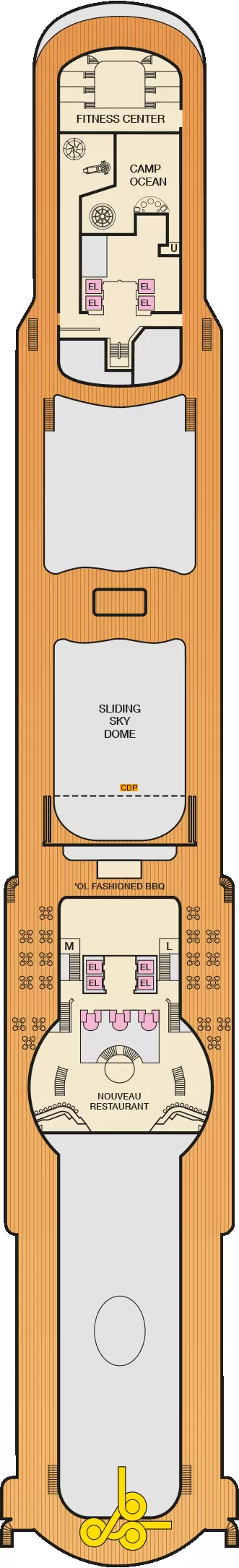 Carnival Spirit Sun deck 10 plan | Cruisedeckplans.com