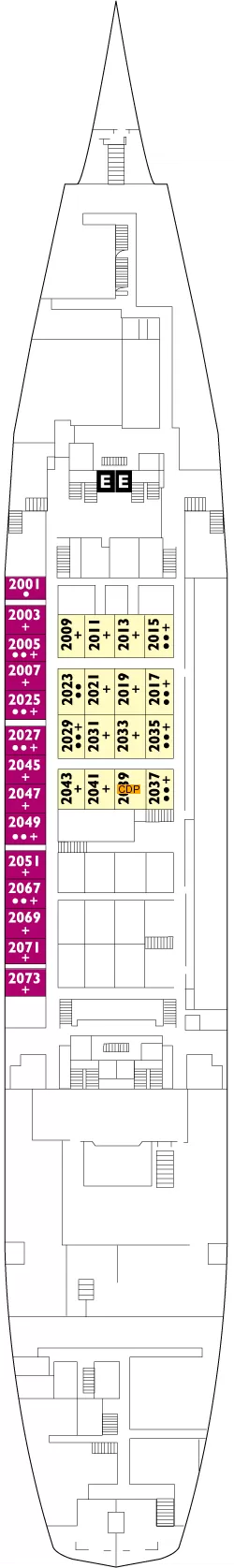 Costa Allegra Van Gogh deck 1 plan | Cruisedeckplans.com