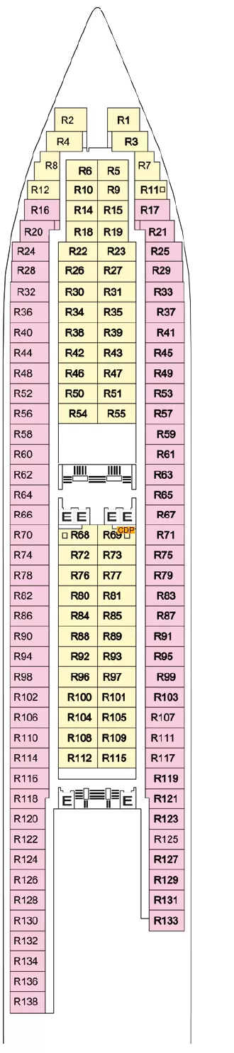 Costa Celebration Deck 4 deck 4 plan | Cruisedeckplans.com