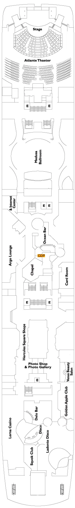 Costa Europa Hercules deck 5 plan | Cruisedeckplans.com