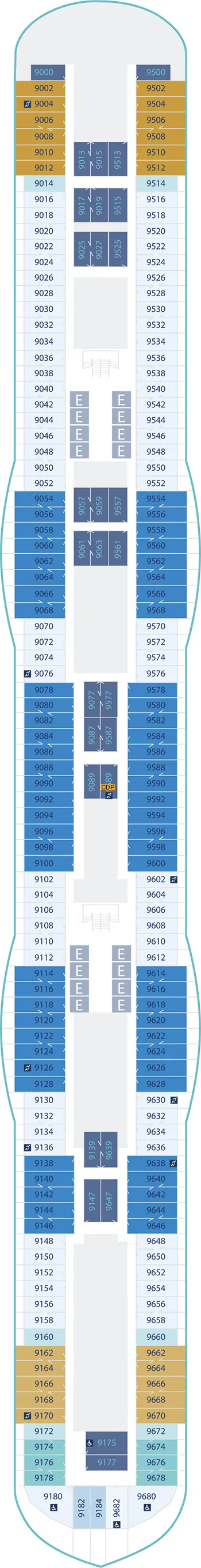 Disney Destiny Deck 9 deck 9 plan | Cruisedeckplans.com