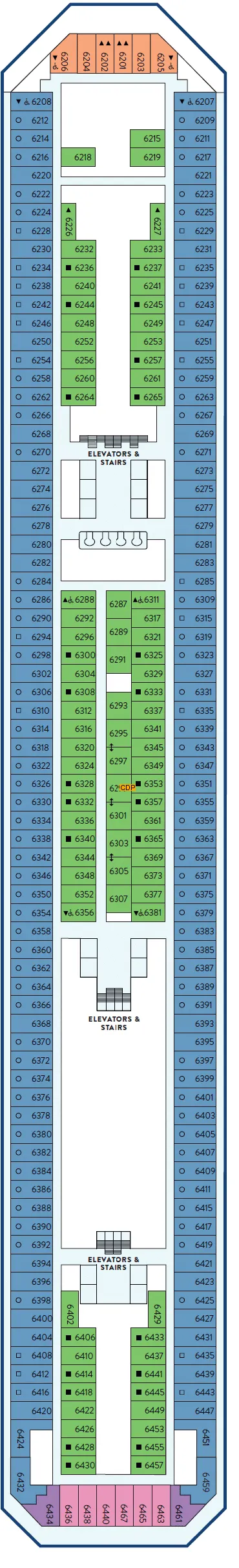 MAS Beachcomber Deck 6 deck 6 plan | Cruisedeckplans.com
