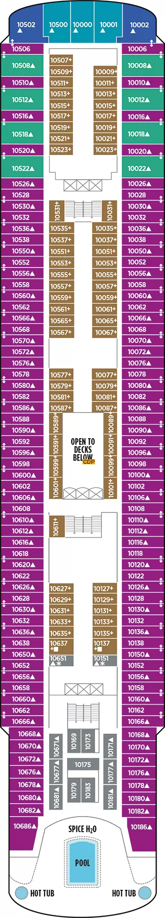 Norwegian Spirit Deck 10 deck 10 plan | Cruisedeckplans.com