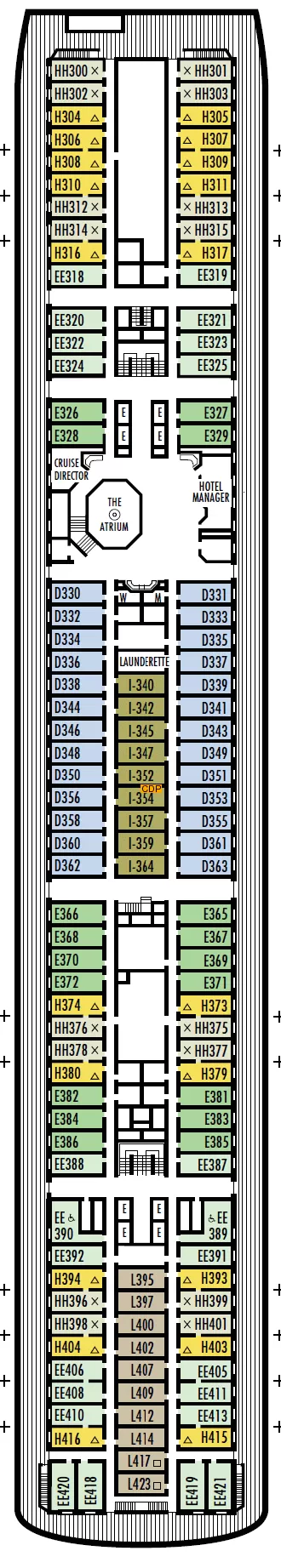 Ryndam-3 Lower Promenade deck 6 plan | Cruisedeckplans.com