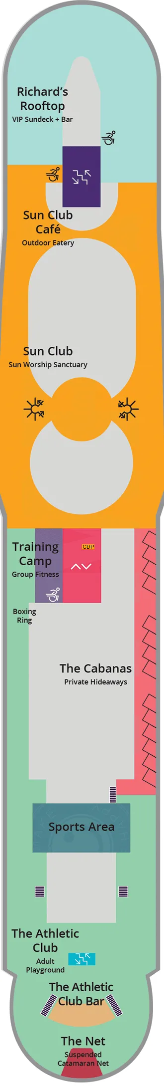 Scarlet Lady Deck 16 deck 16 plan | Cruisedeckplans.com