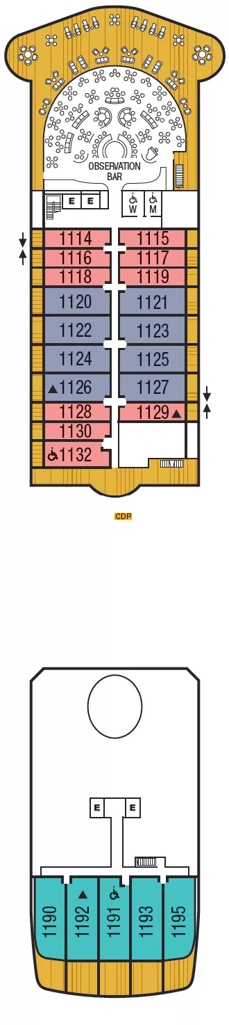 Seabourn Ovation Deck 11 deck 11 plan | Cruisedeckplans.com