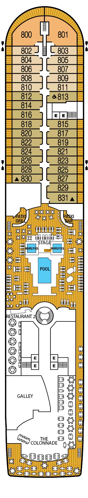 Seabourn Sojourn Deck 8 Deck Plans