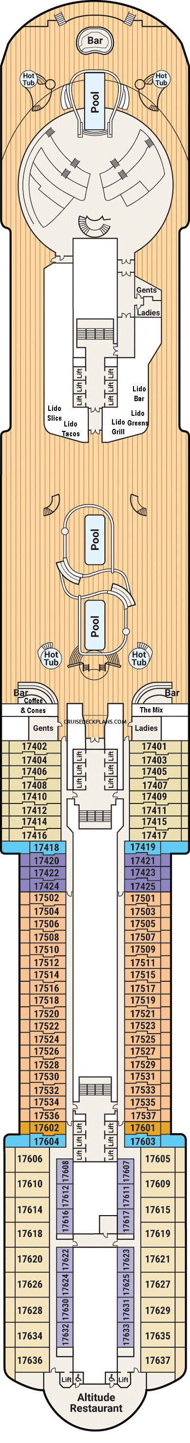 Sun Princess Main Pools Pictures