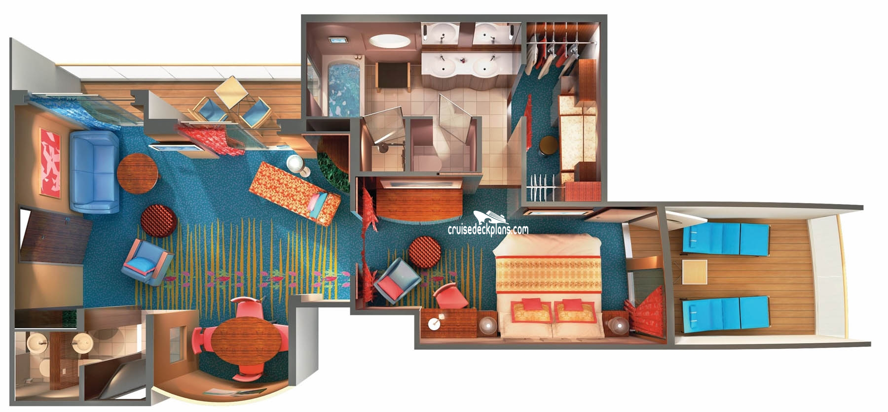 Norwegian Pearl The Haven Owners Suite Stateroom